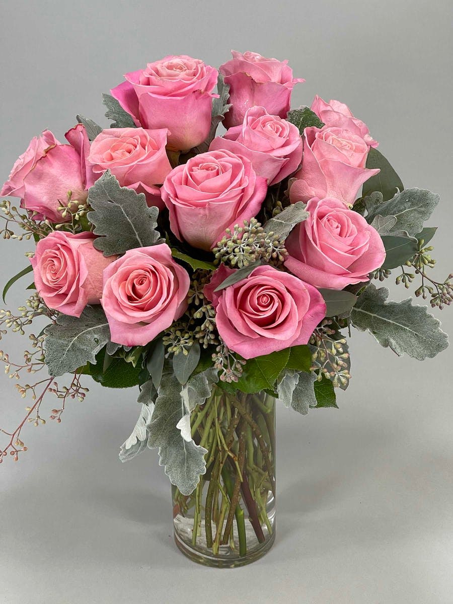 Pink Roses - Dozen (12), 18, or 24 Kansas City Toblers Flowers
